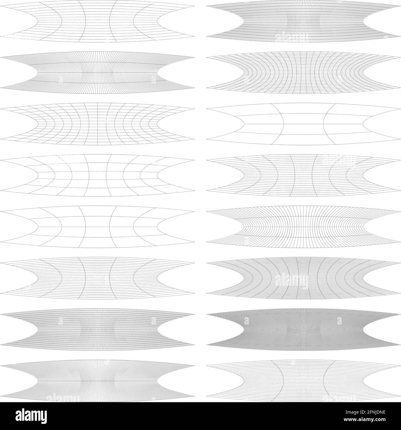 Set of rectangles w distort, deform effect vector illustration Stock ...