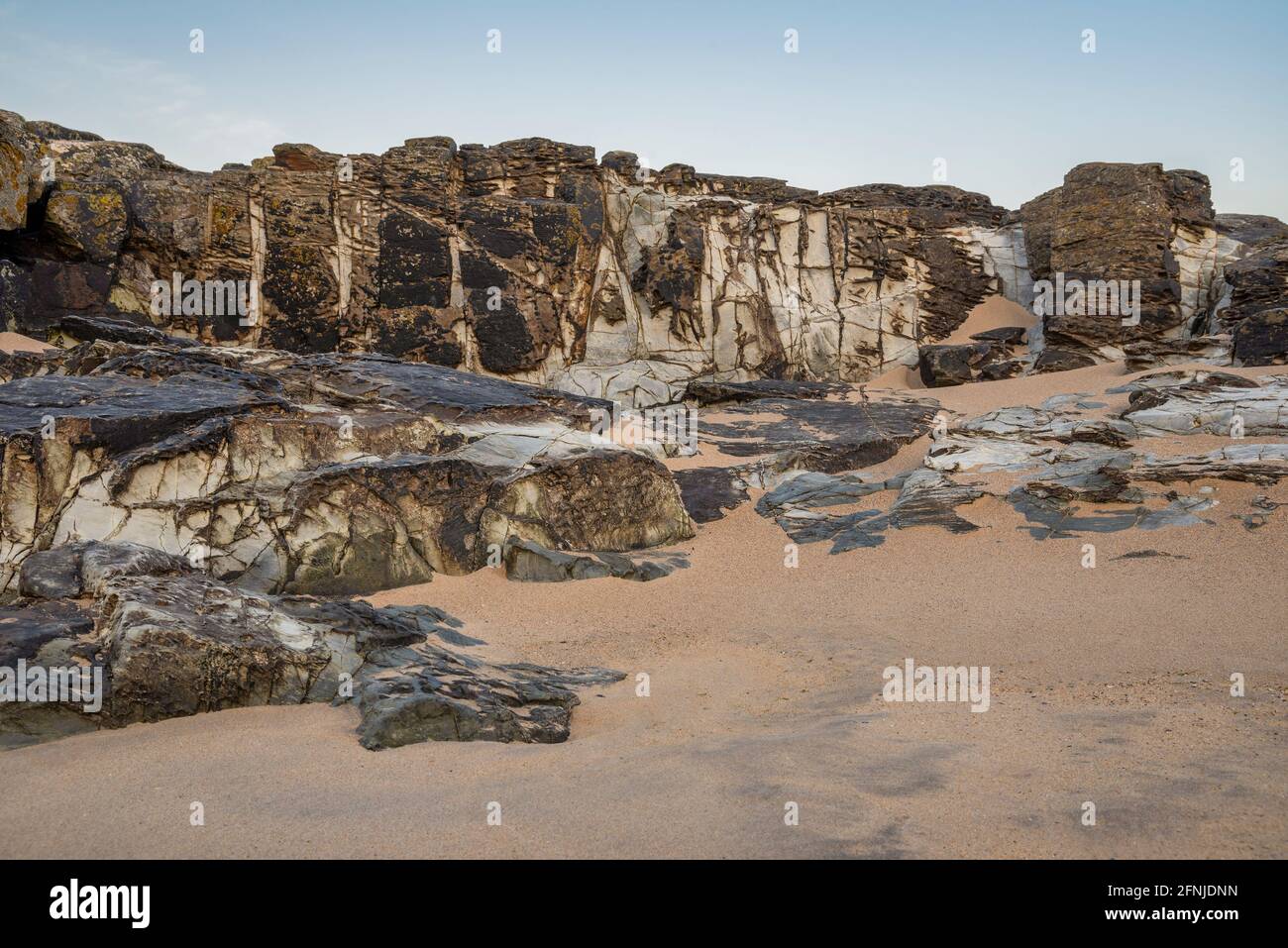 Unusual landscape image giving an abstract look of small scale rocks in ...