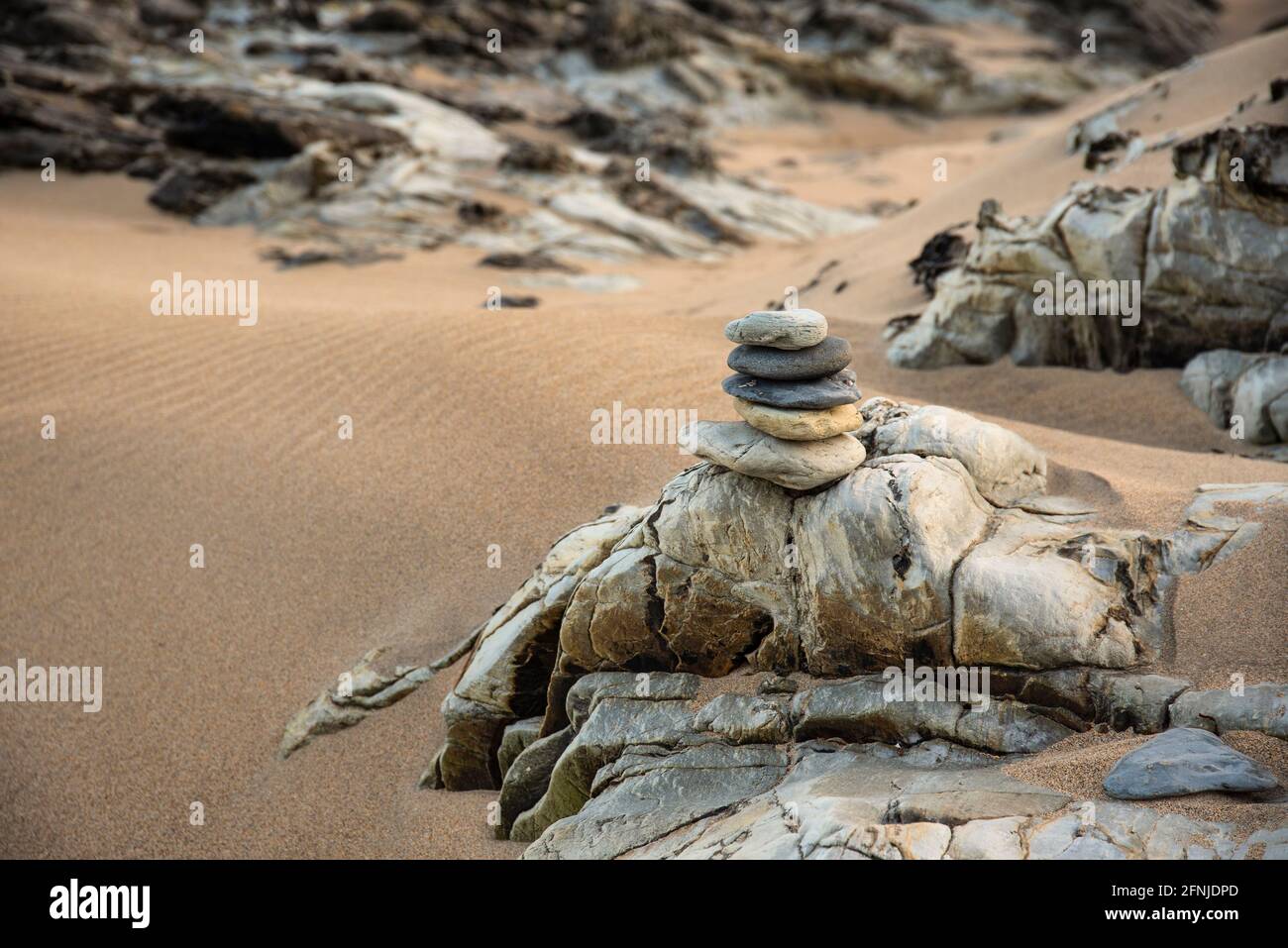 Unusual landscape image giving an abstract look of small scale rocks in ...