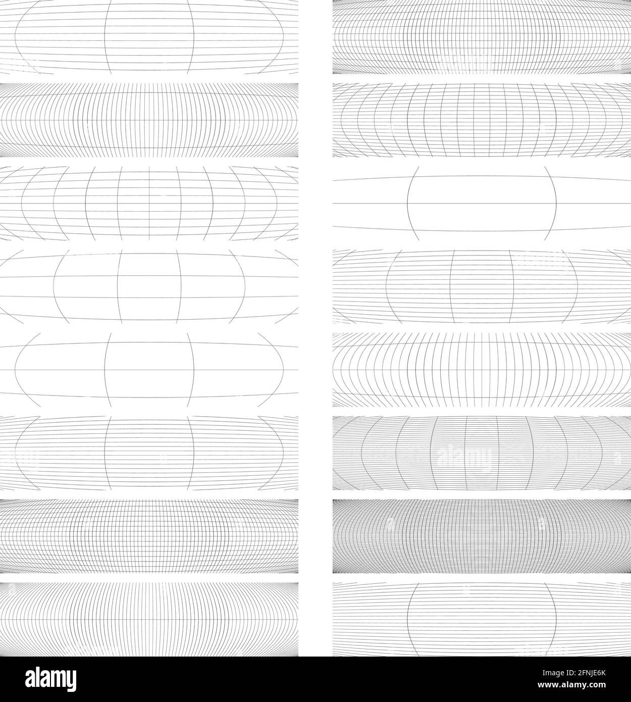 Set of rectangles w distort, deform effect vector illustration Stock ...