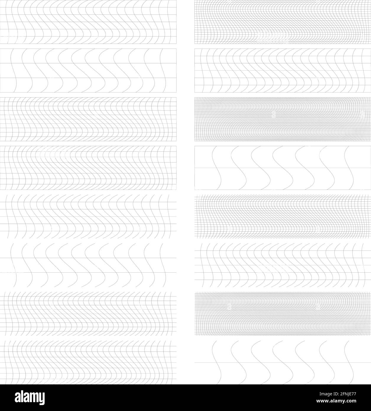 Set of rectangles w distort, deform effect vector illustration Stock ...
