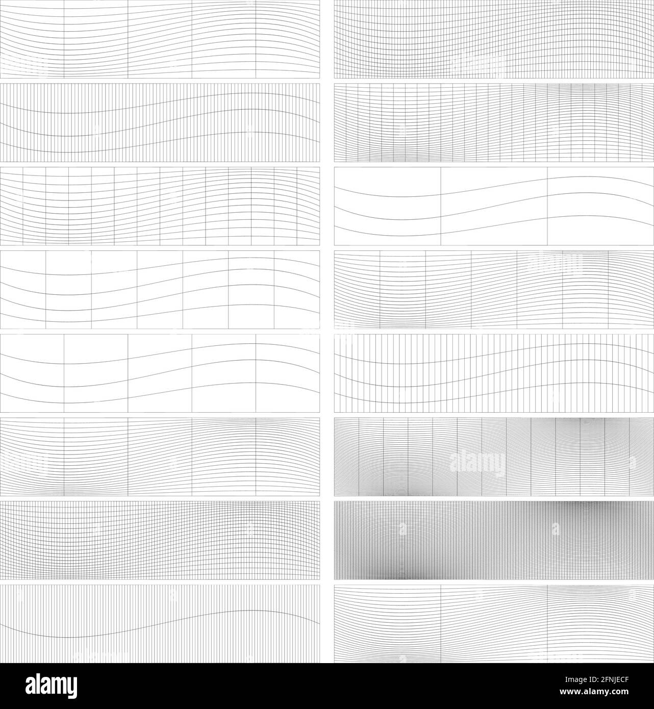 Set of rectangles w distort, deform effect vector illustration Stock ...