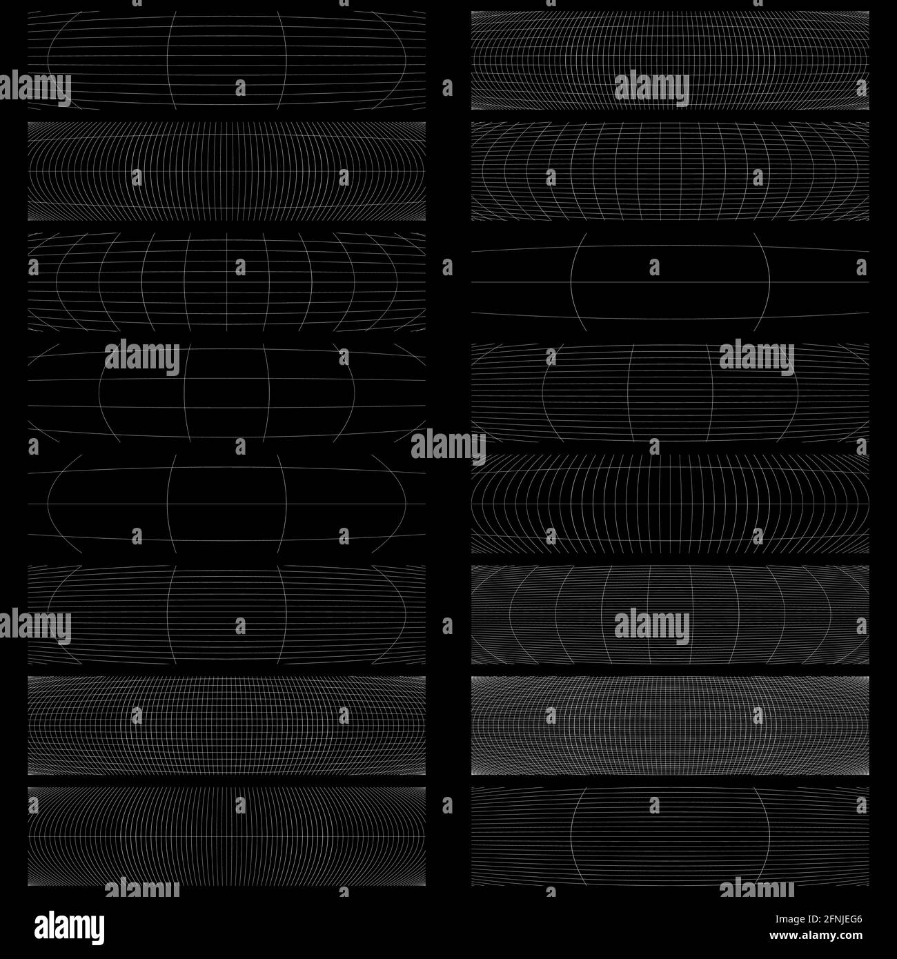 Set of rectangles w distort, deform effect vector illustration Stock ...