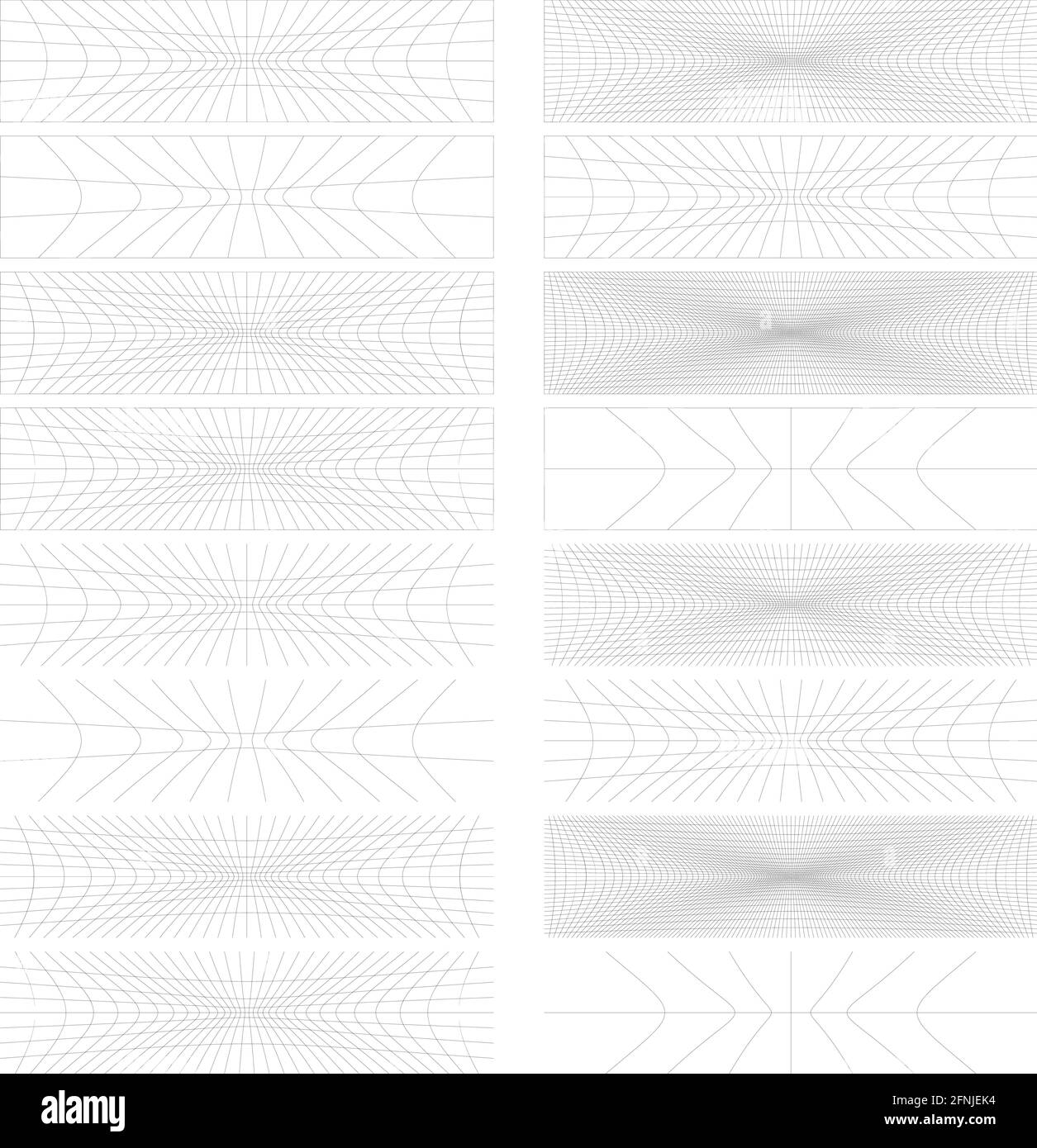 Set of rectangles w distort, deform effect vector illustration Stock ...