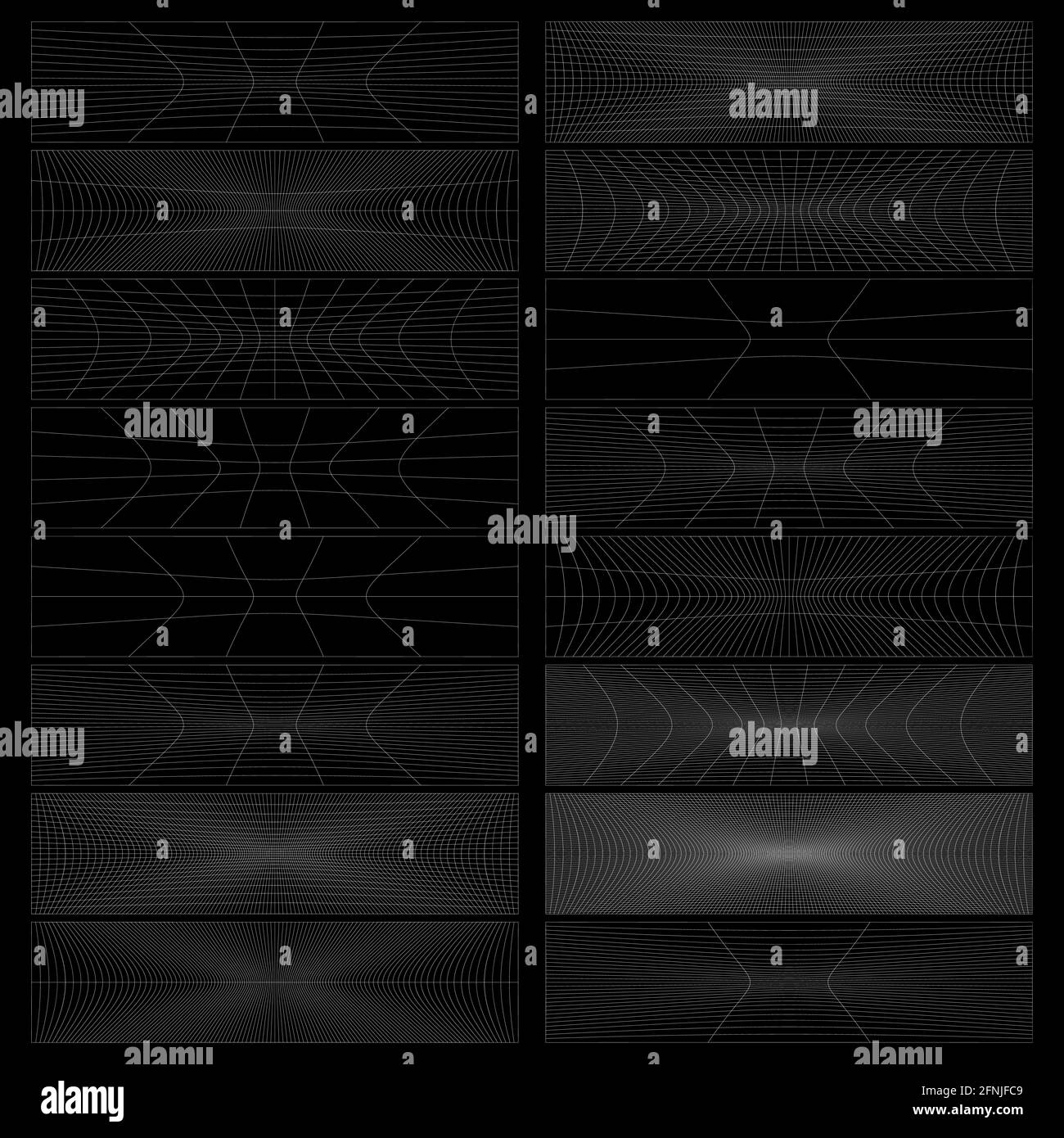 Set of rectangles w distort, deform effect vector illustration Stock ...