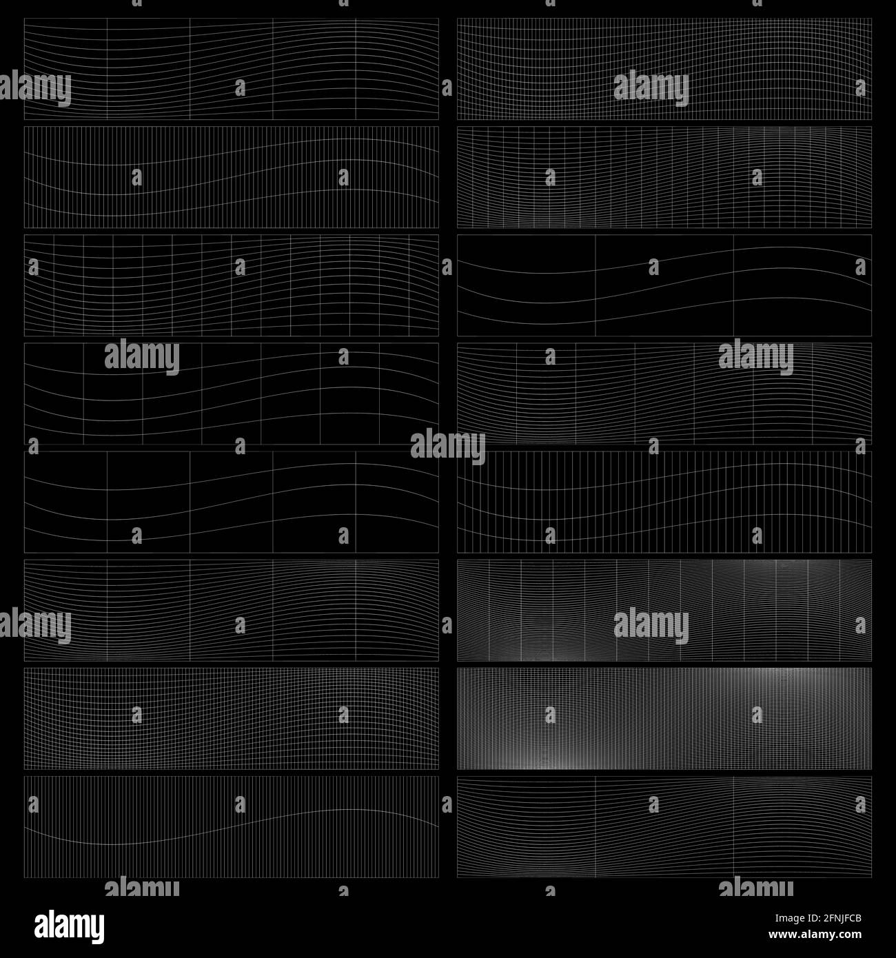 Set of rectangles w distort, deform effect vector illustration Stock ...
