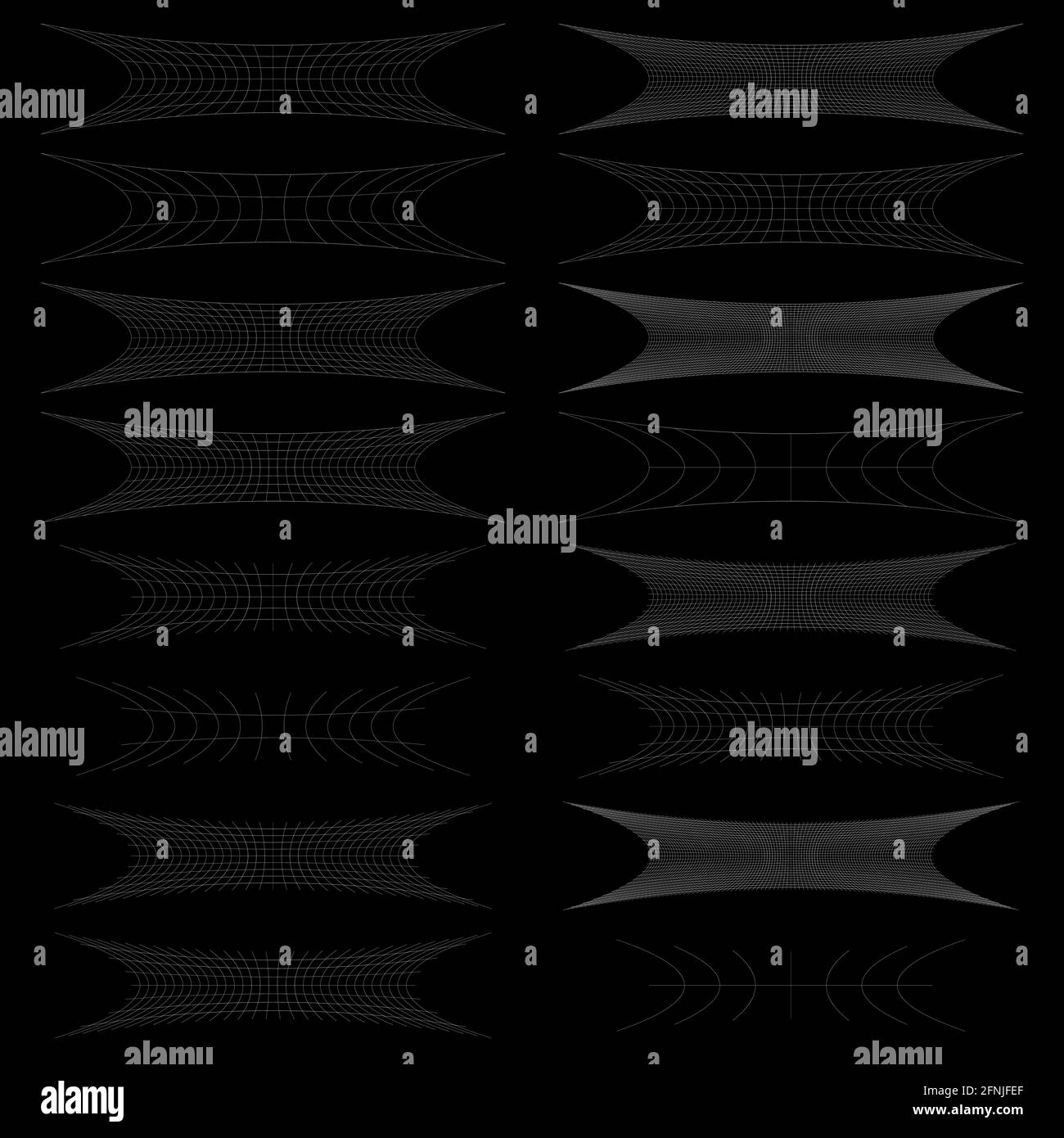 Set of rectangles w distort, deform effect vector illustration Stock ...