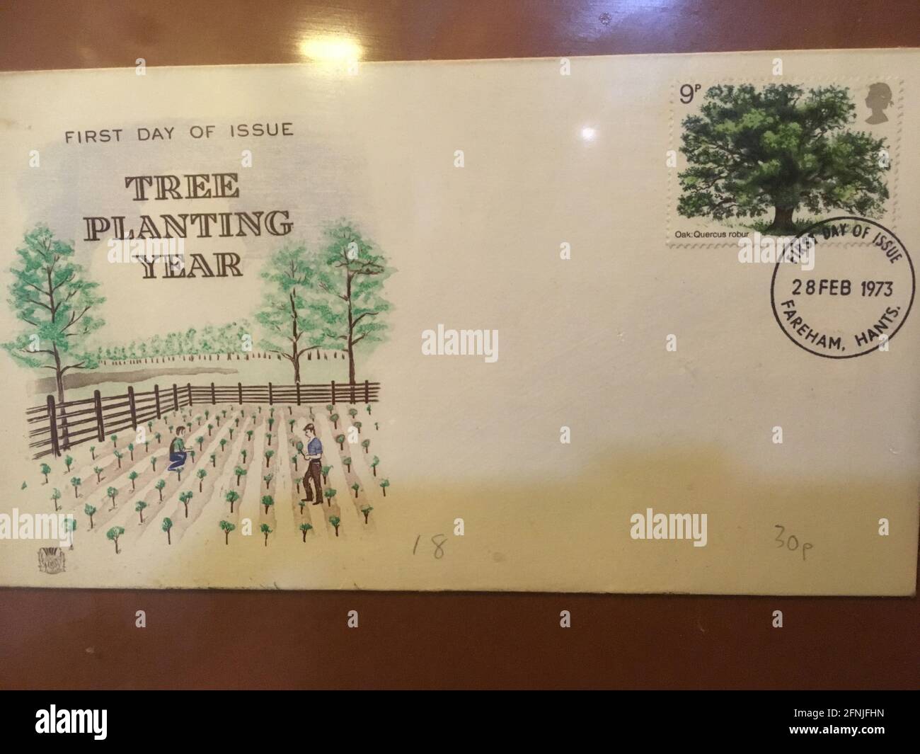 First day cover postage stamp and post card celebrating the 'Plant A ...
