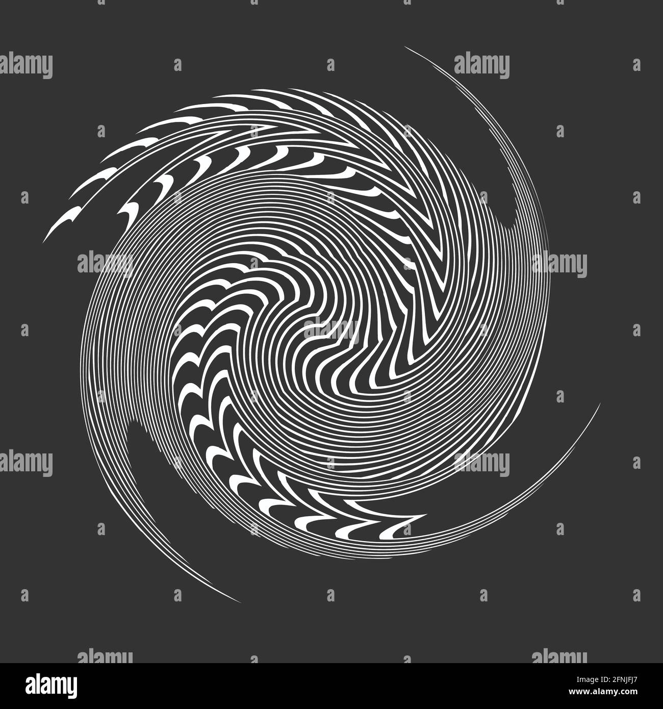 Geometric spiral, swirl, twirl, Abstract cochlear, helix volute element ...