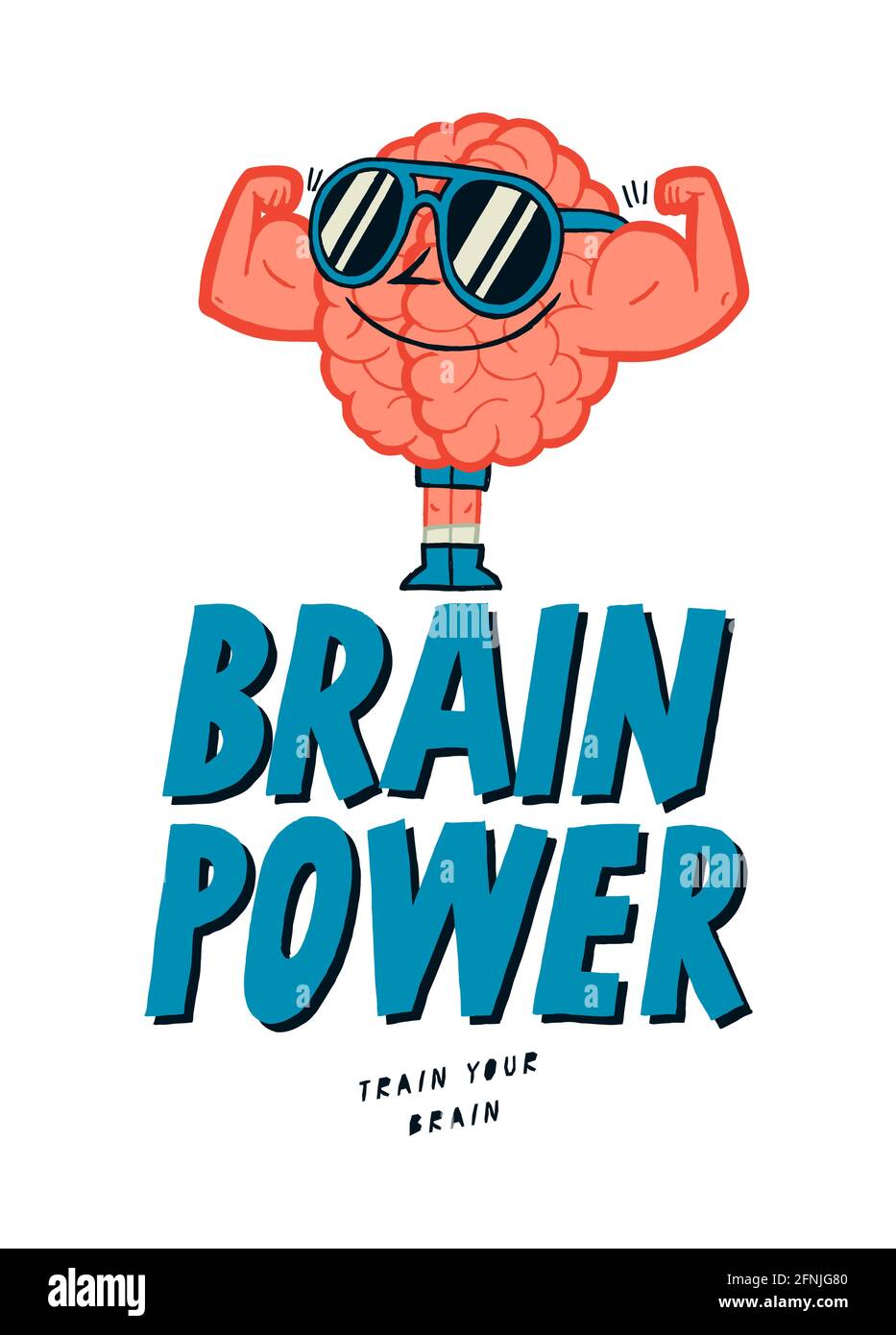 Brain in sunglasses and smiling showing his bodybuilder biceps. Brain ...