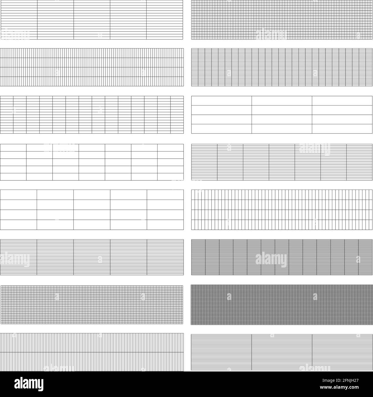 Set of irregular grids, meshes. Geometric wire-frame rectangles. Random ...