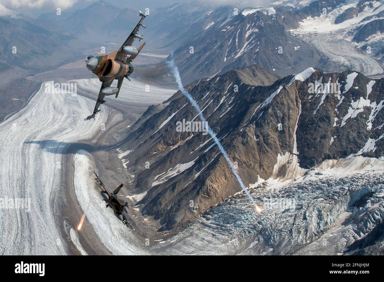 U.S. Air Force F-16 Fighting Falcon fighter jets, with the 18th ...