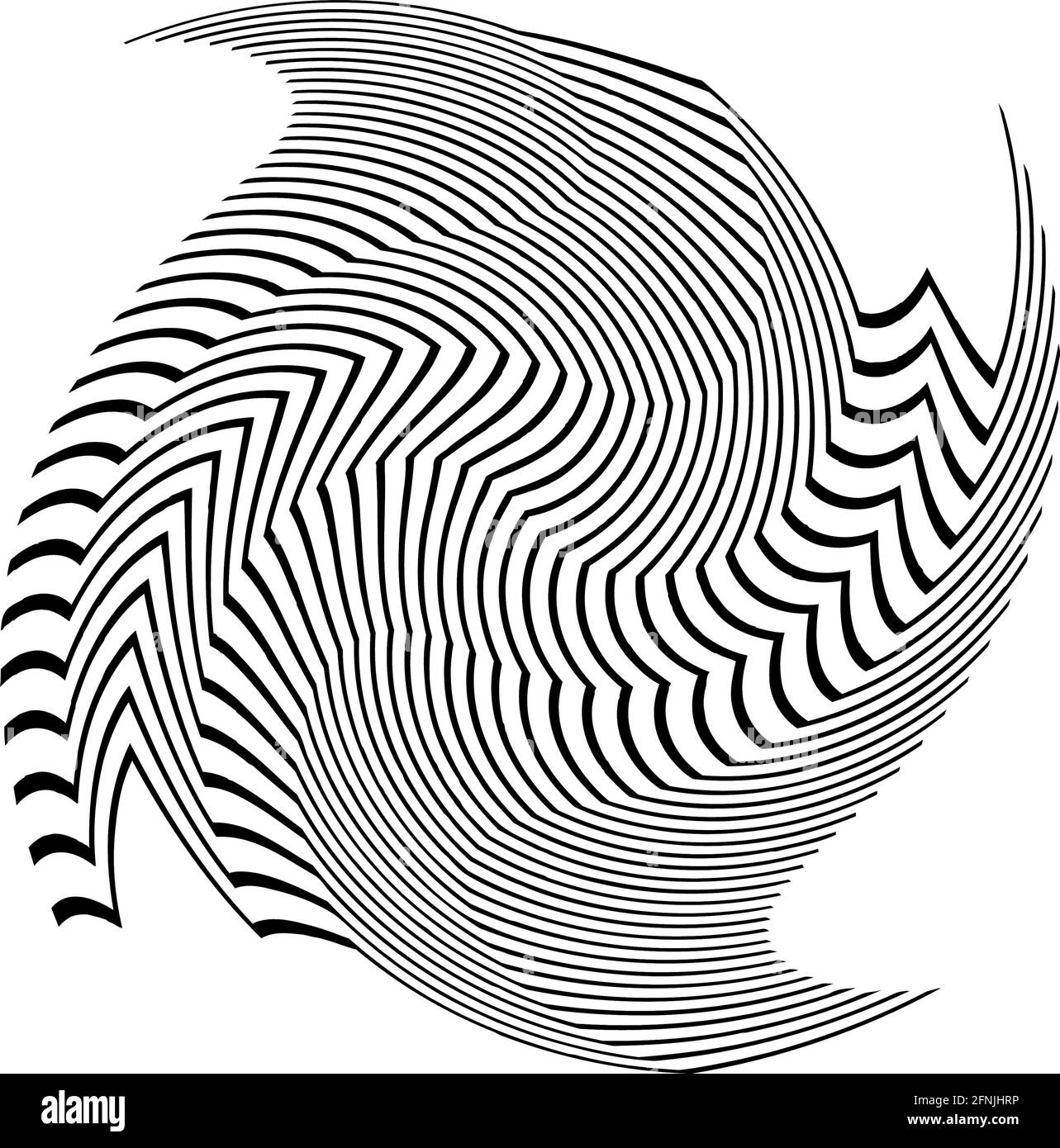 Geometric spiral, swirl, twirl, Abstract cochlear, helix volute element ...