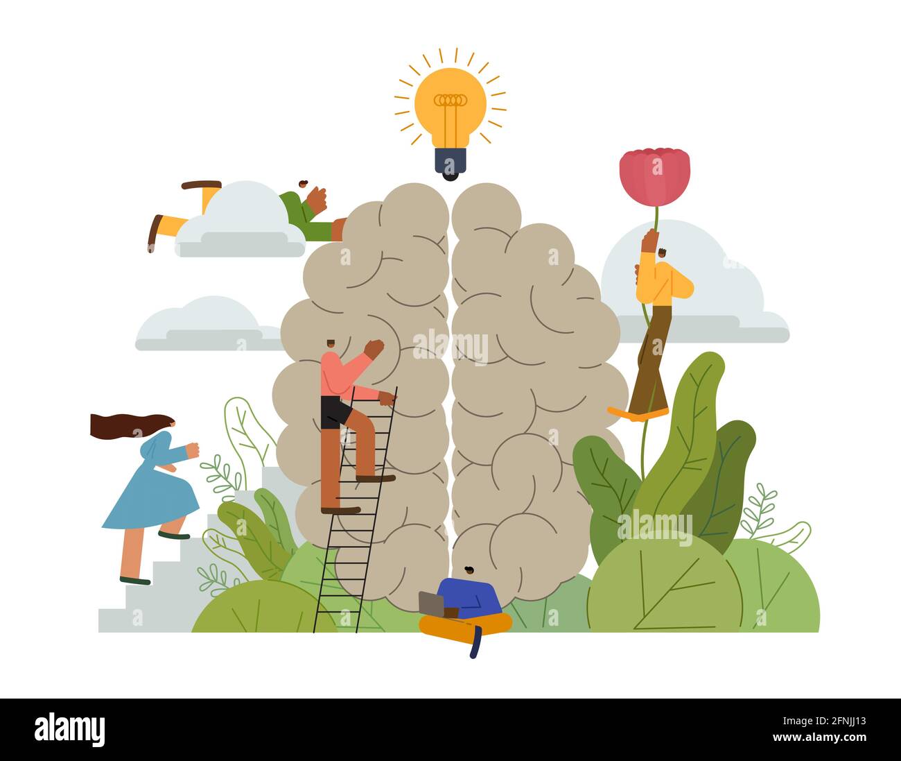 Men women brain Stock Vector Images - Alamy