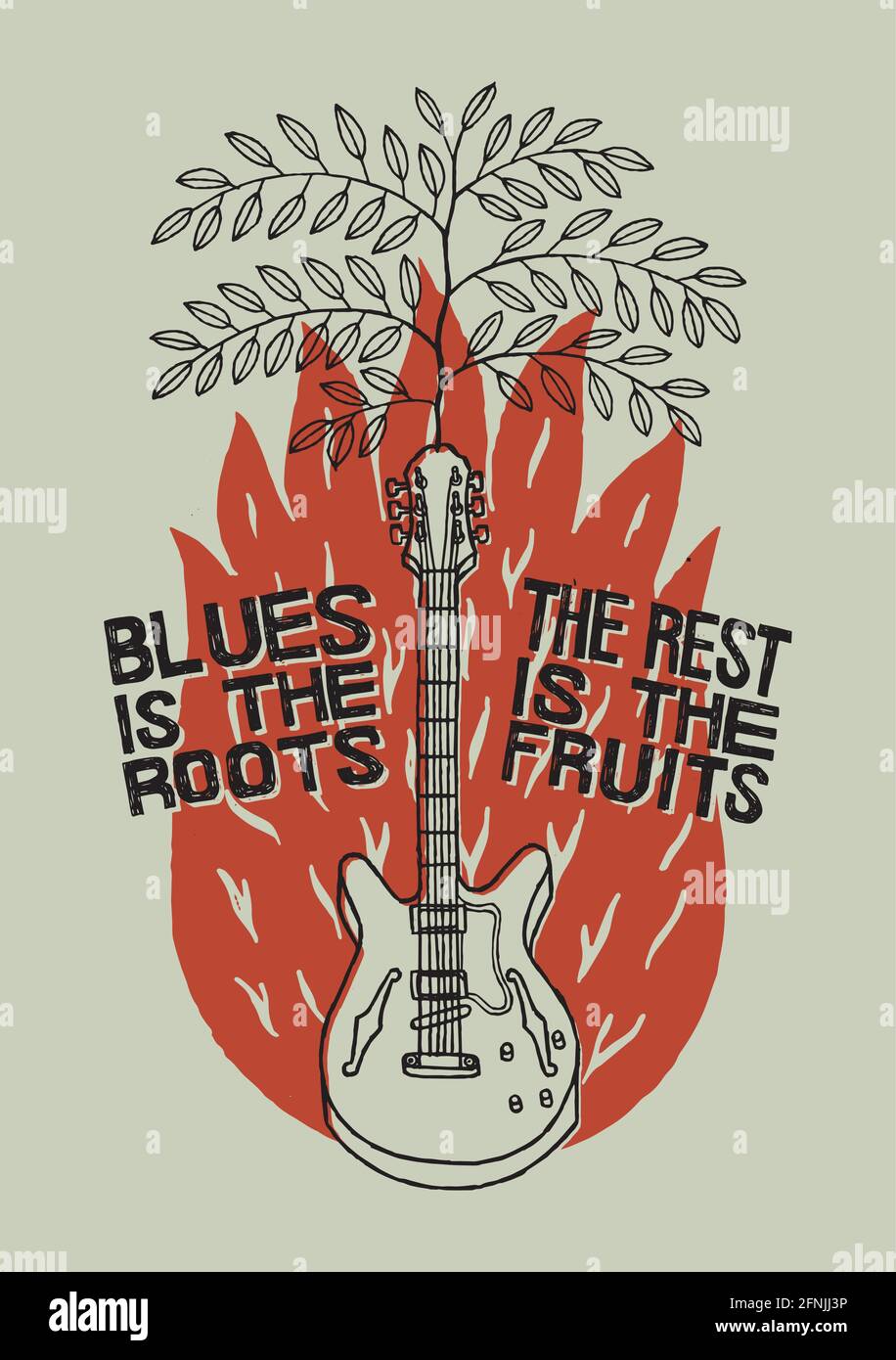 blues music poster. blues is the roots - the rest is the fruits ...