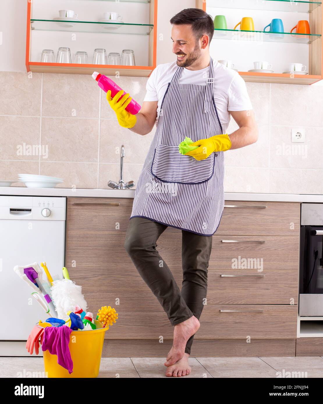 Dishwashing apron hi-res stock photography and images - Alamy