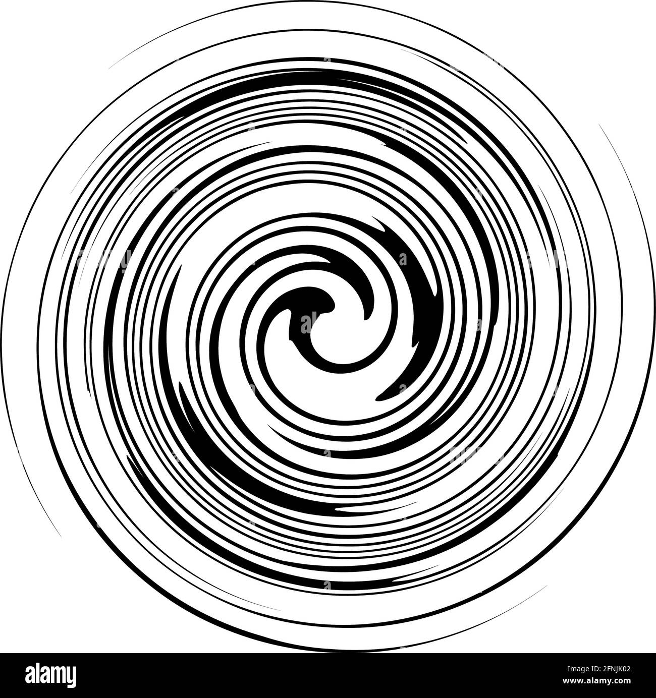 Geometric spiral, swirl, twirl, Abstract cochlear, helix volute element ...