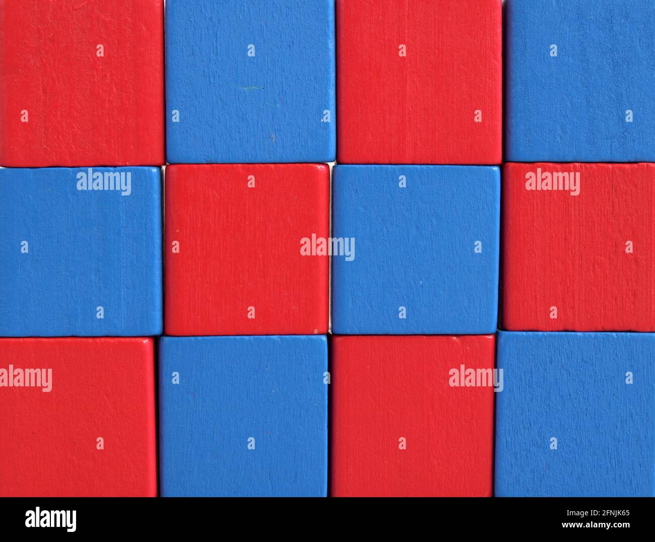 red blue square building blocks Stock Photo - Alamy