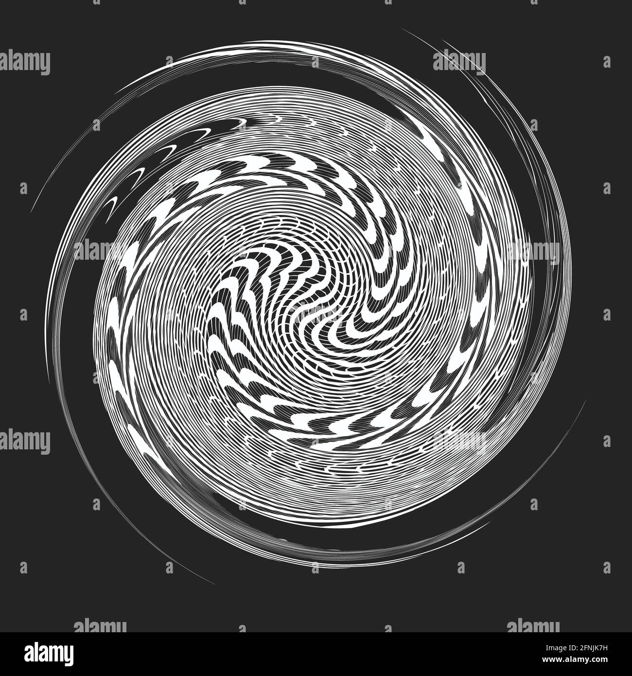 Geometric spiral, swirl, twirl, Abstract cochlear, helix volute element ...