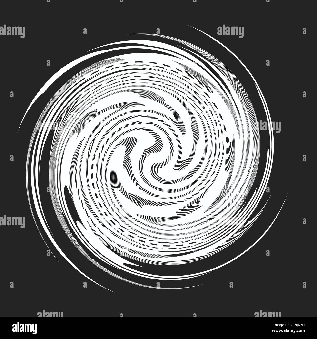 Geometric spiral, swirl, twirl, Abstract cochlear, helix volute element ...