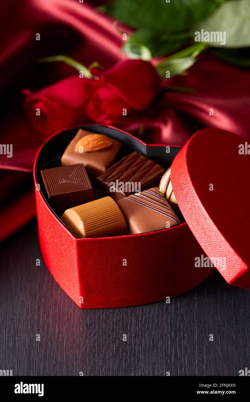 Valentine's day chocolate Stock Photo - Alamy