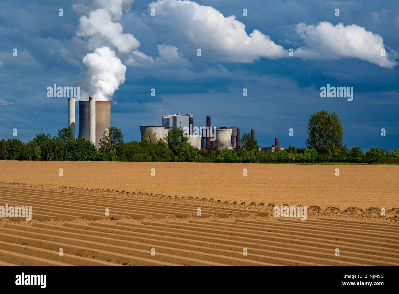 Lignite-fired power plant, RWE Power AG Niederaussem power plant, NRW ...