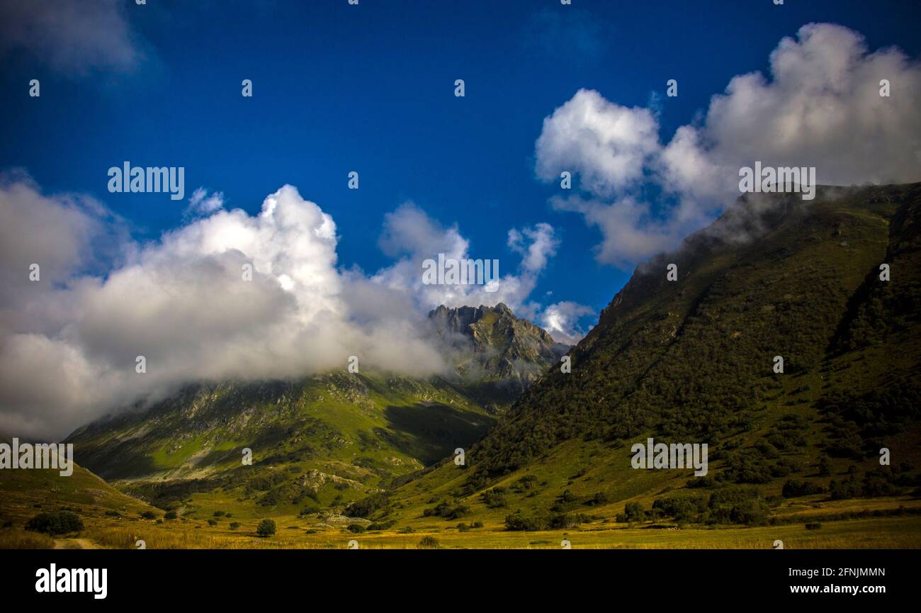 The unique view of the mountains on the Cimil Plateau in Rize, Turkey ...