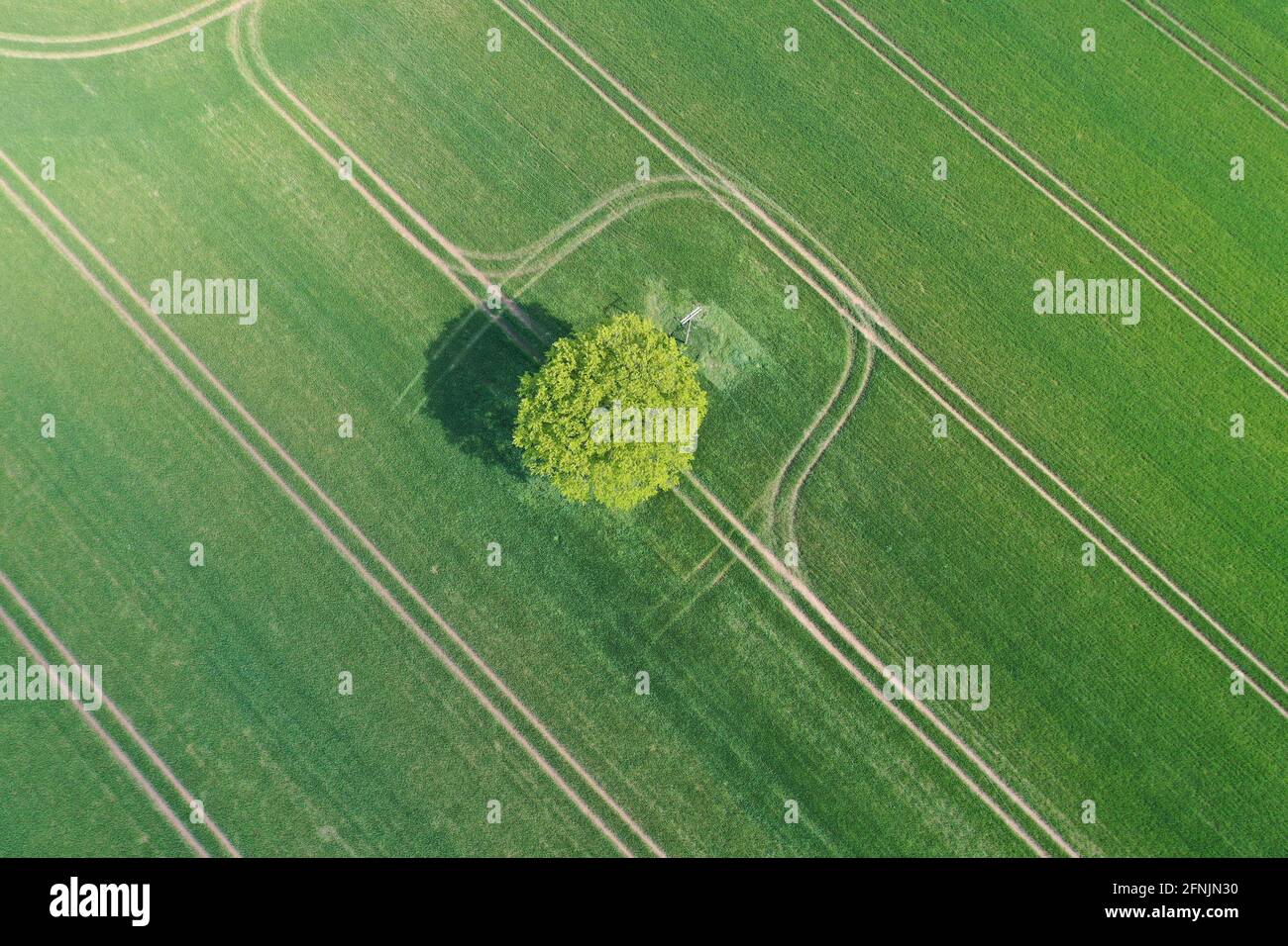 Aerial green field shots Stock Photo - Alamy