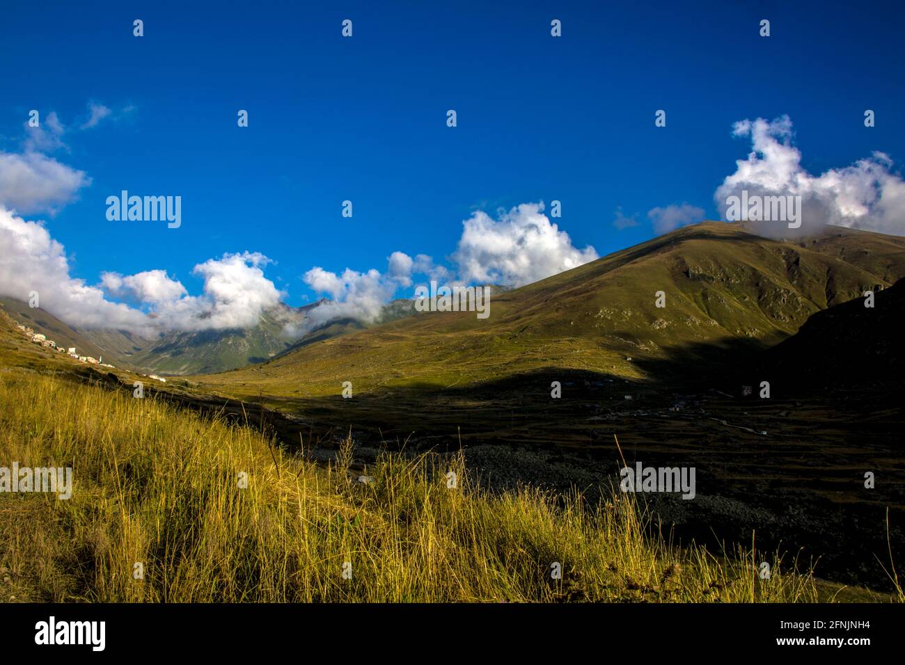 The unique view of the mountains on the Cimil Plateau in Rize, Turkey ...