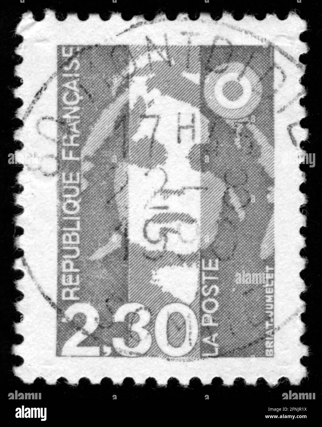 Old france postage stamp Black and White Stock Photos & Images - Alamy