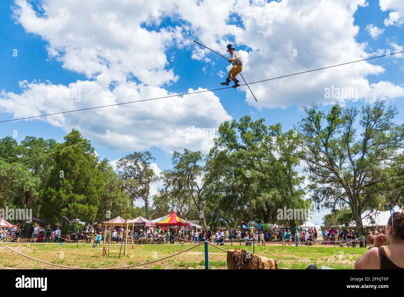 The Great Blake Wallenda highwire walking without a safety net at the ...