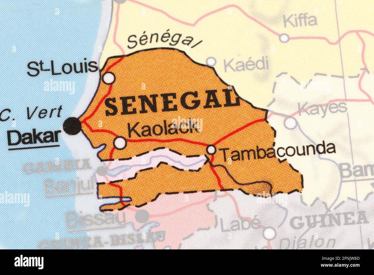 Map of senegal hi-res stock photography and images - Alamy