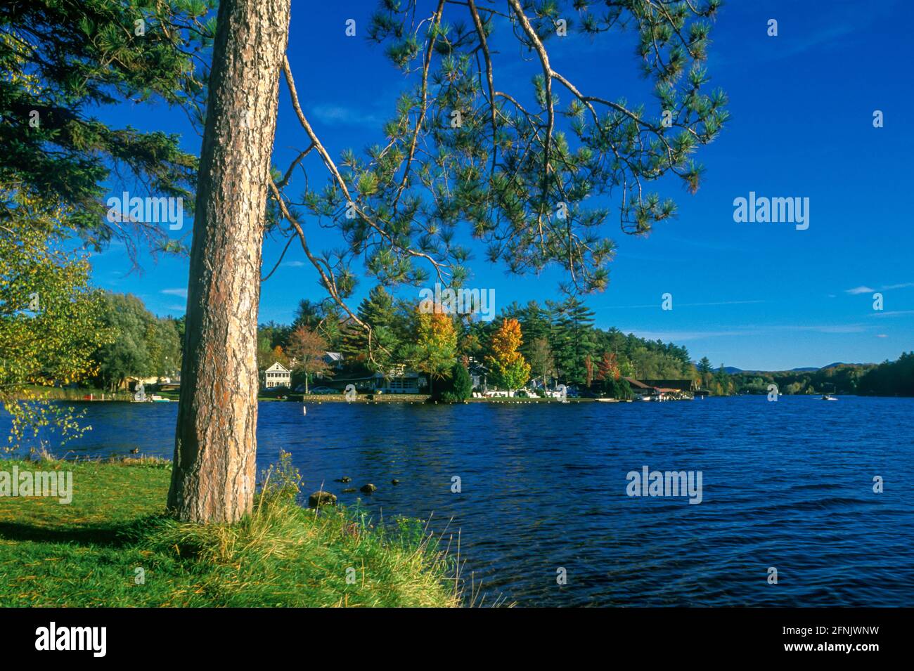 2004 HISTORICAL FALL FOLIAGE LAKE FLOWER LAKE SARANAC ADIRONDACKS STATE ...