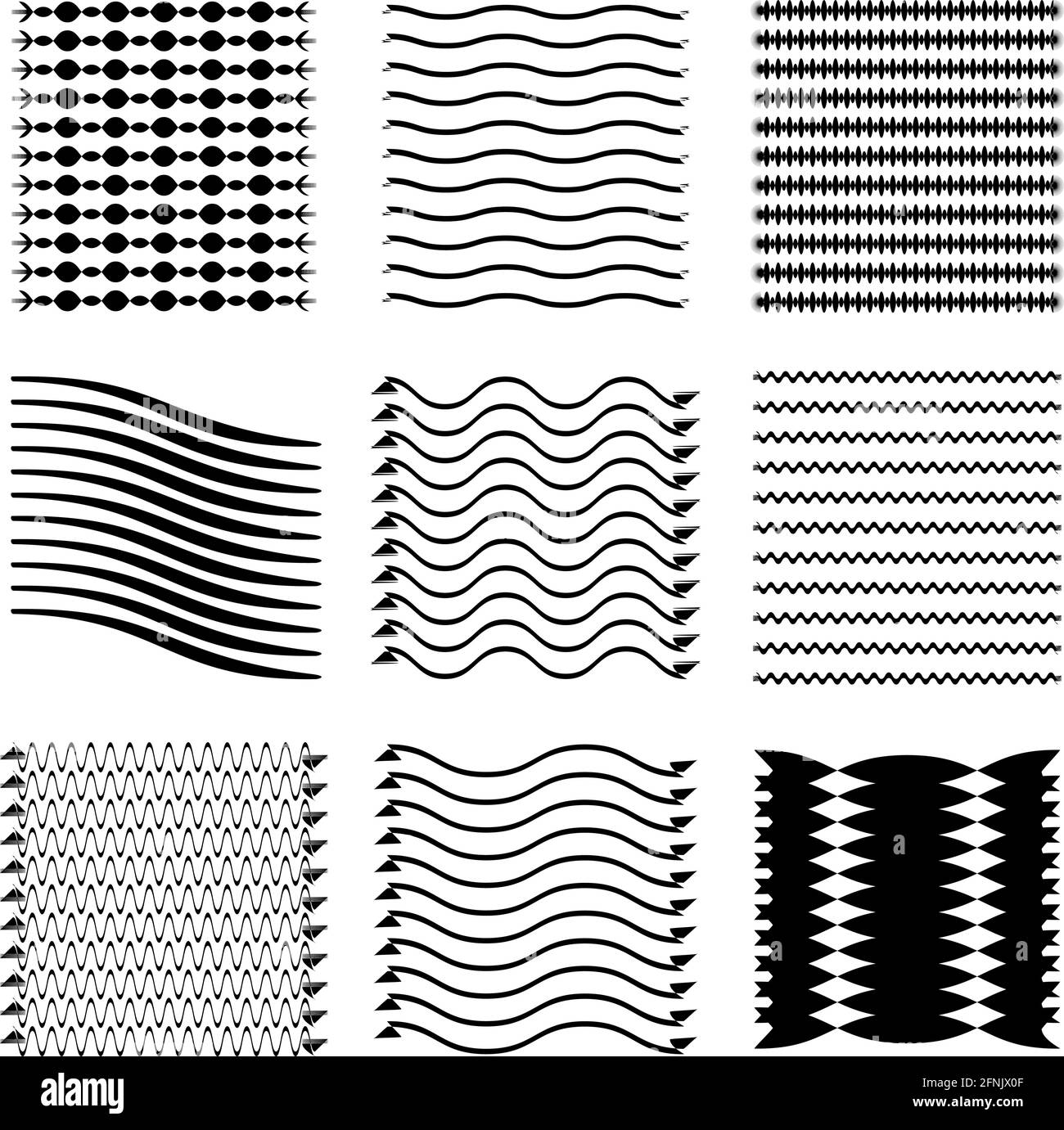 Wavy, waving, wave lines, stripes, streaks pattern – Stock vector ...