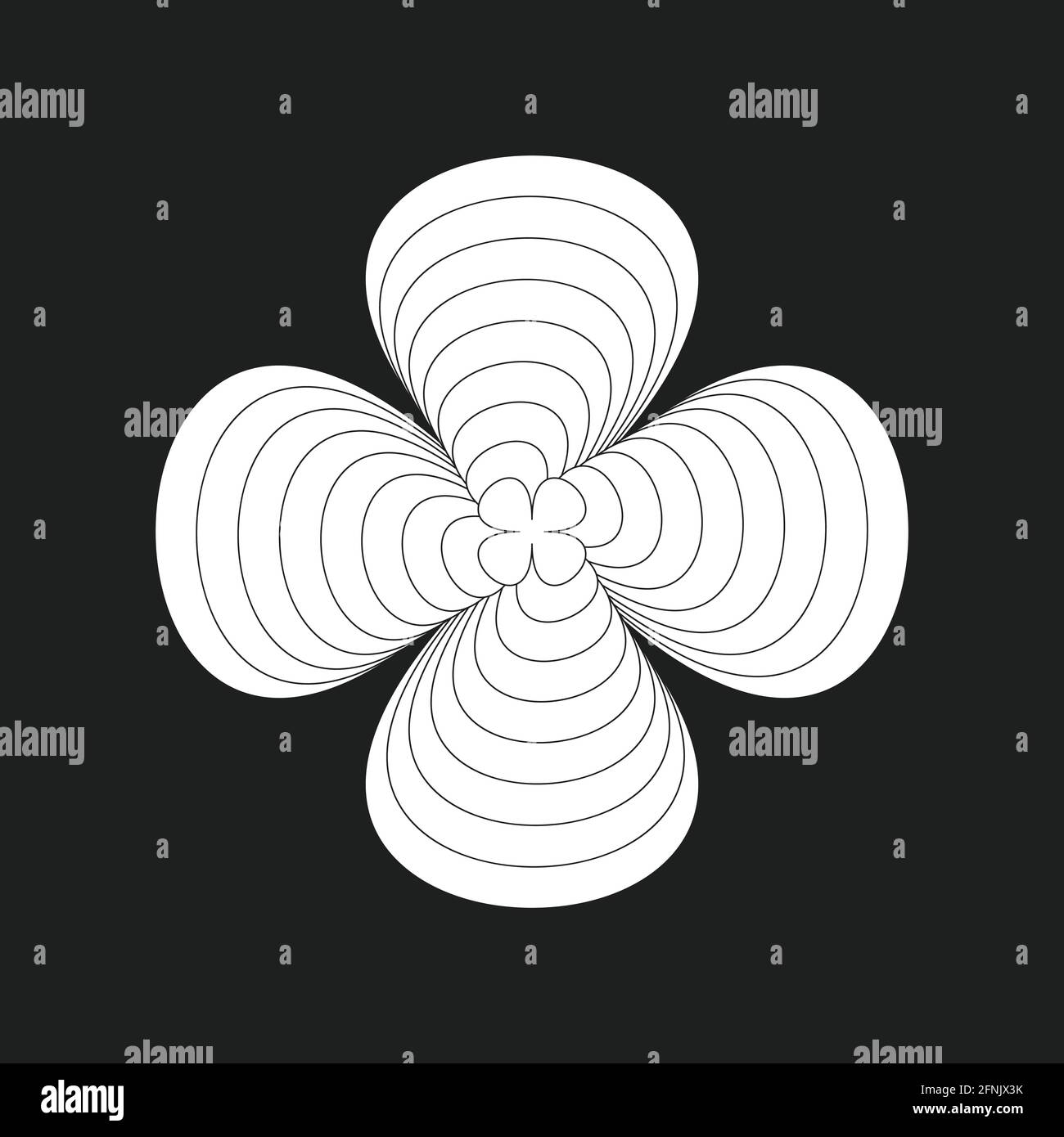 Simple, basic mandala motif icon symbol – Stock vector illustration ...