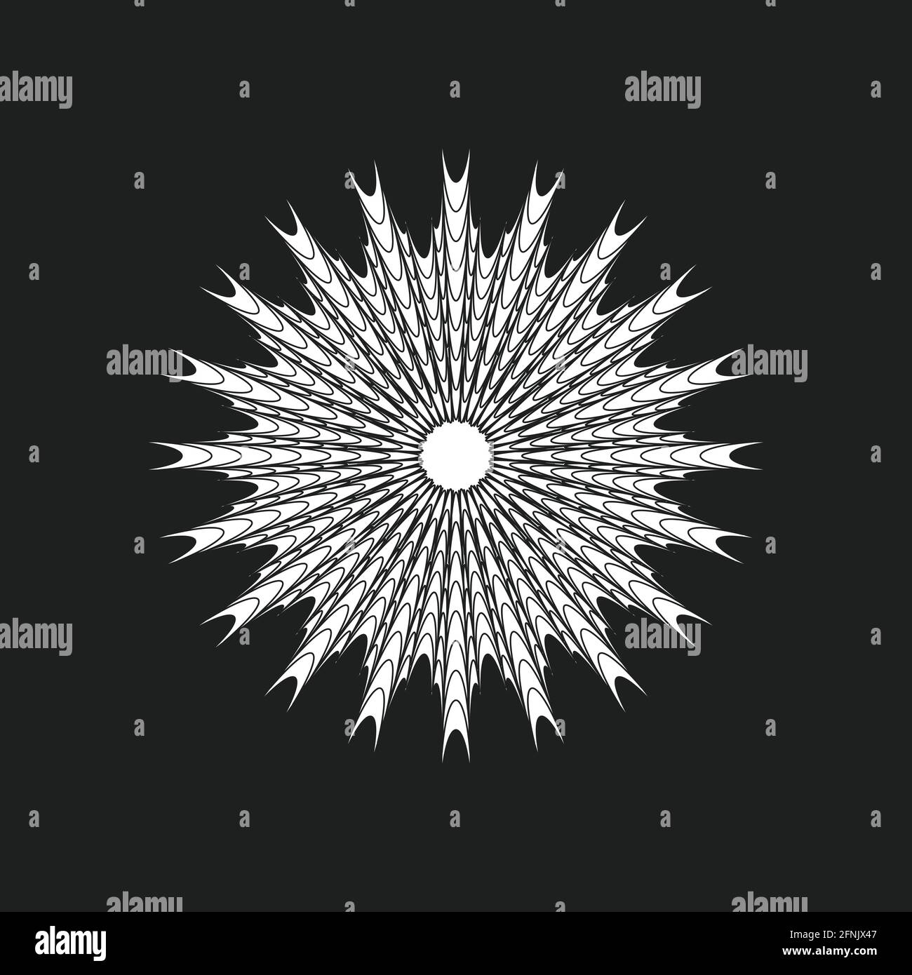 Simple, basic mandala motif icon symbol – Stock vector illustration ...
