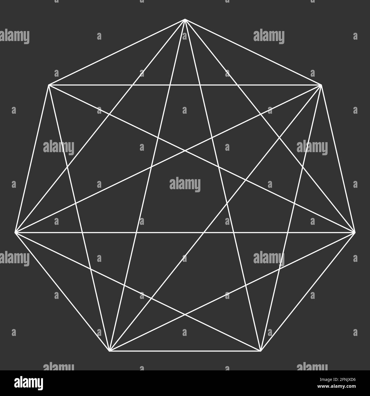 Interlocking, interconnect polygon shape, elemenet – Stock vector ...