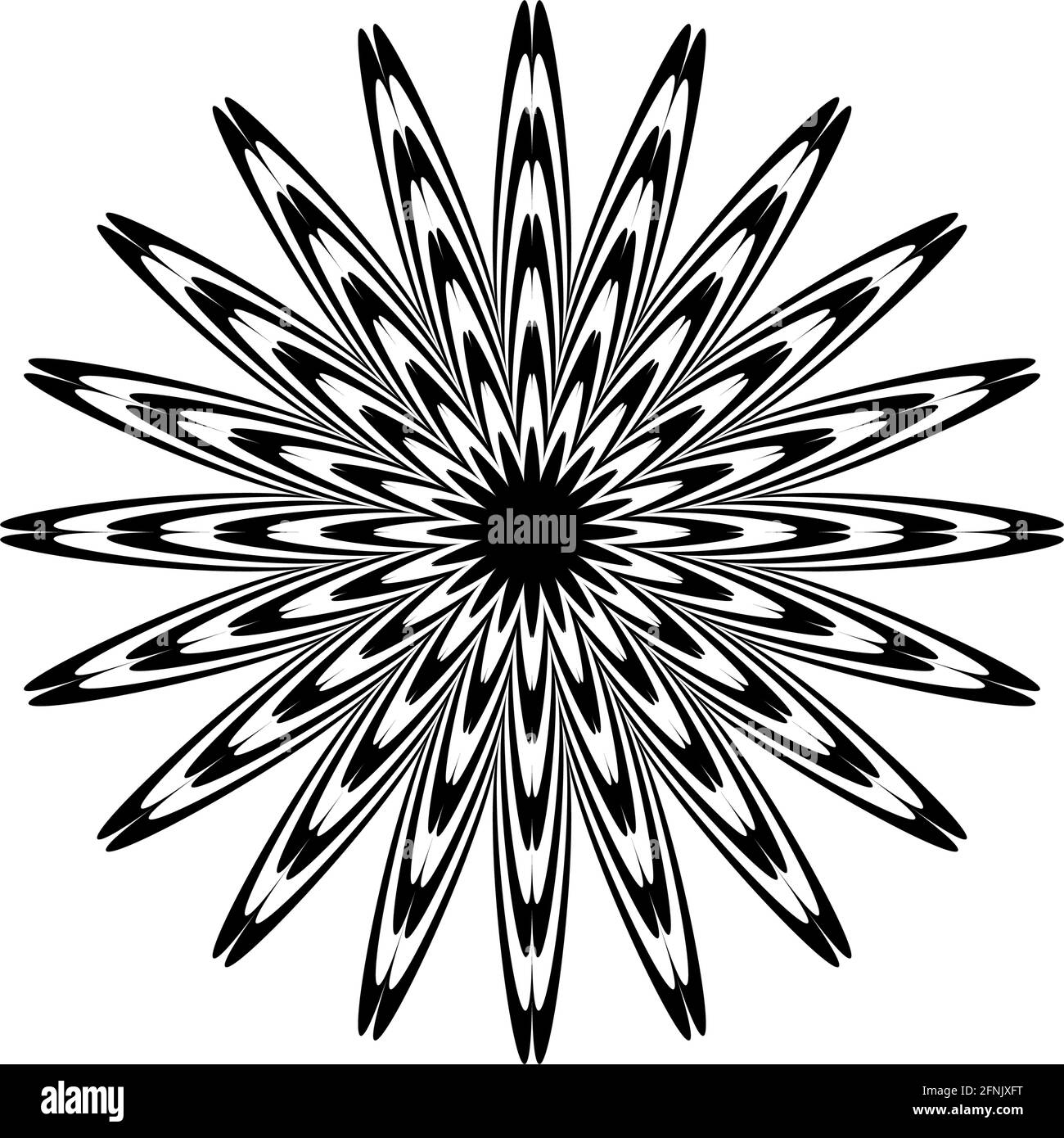 Simple, basic mandala motif icon symbol – Stock vector illustration ...