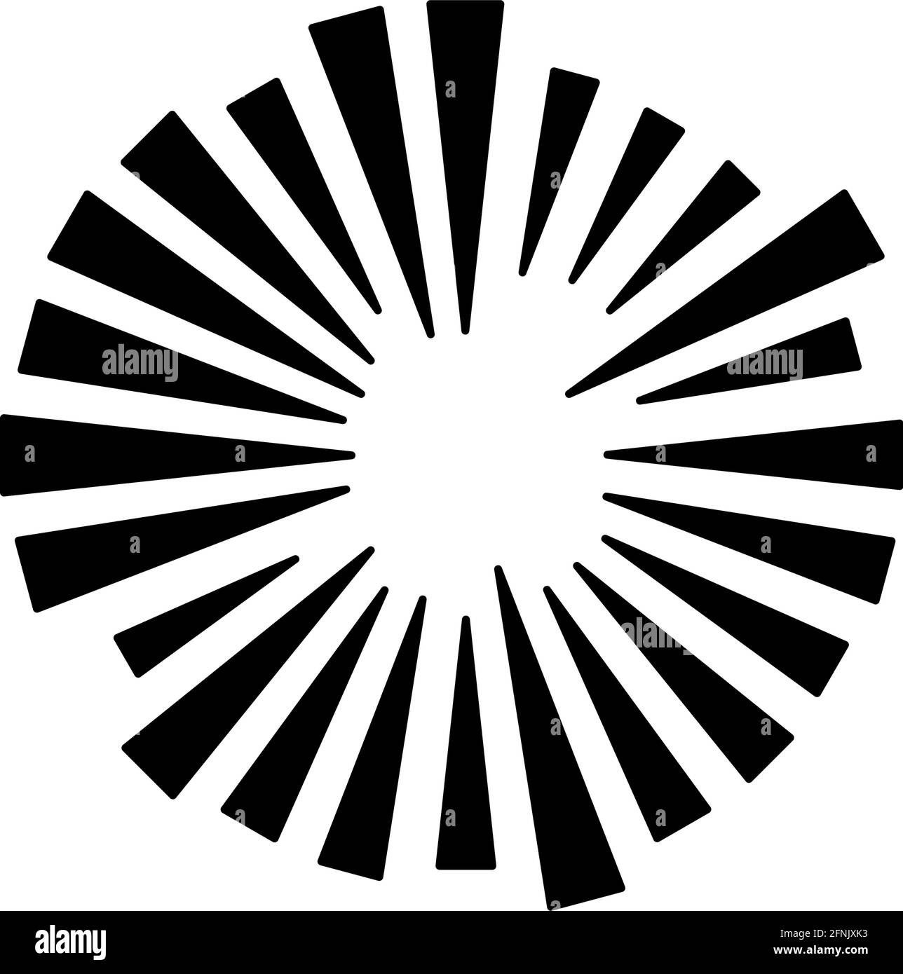 radial circular lines geometric element – Stock vector illustration ...