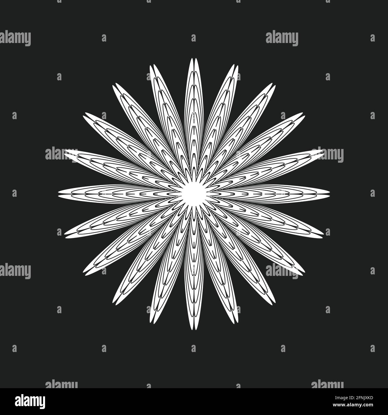 Simple, basic mandala motif icon symbol – Stock vector illustration ...