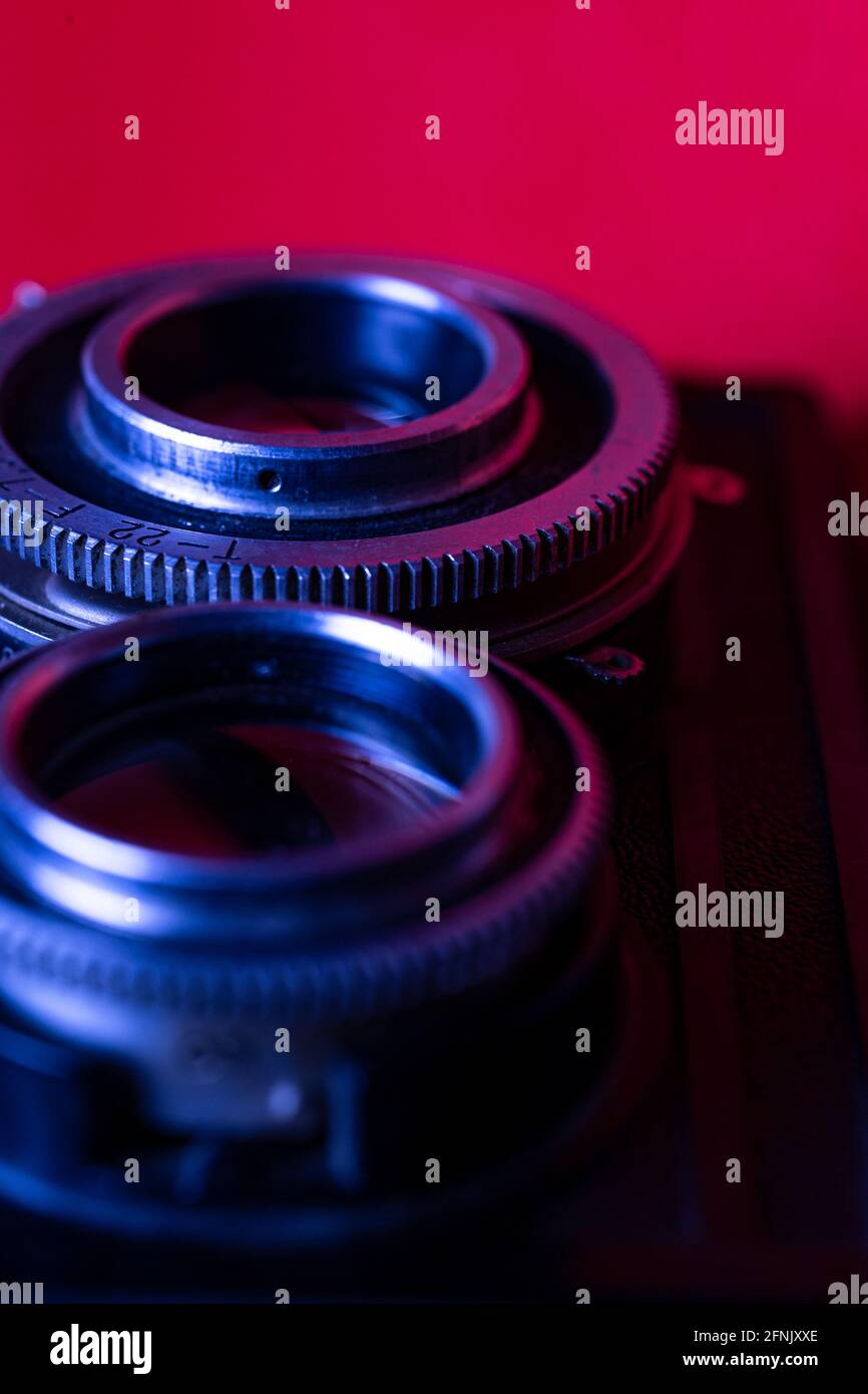 Soviet close-up camera detailed lens shooting Stock Photo - Alamy