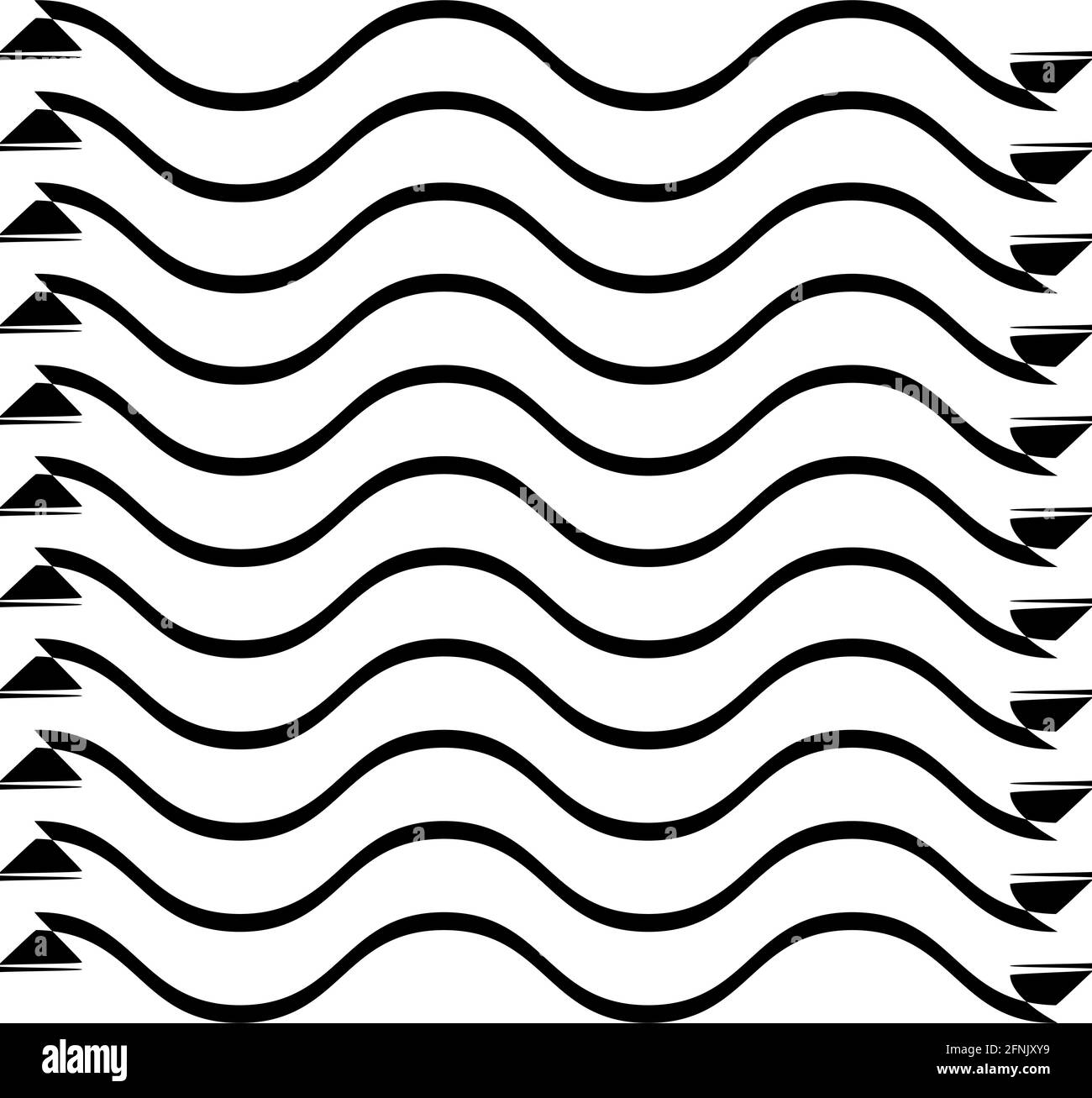Wavy, waving, wave lines, stripes, streaks pattern – Stock vector ...