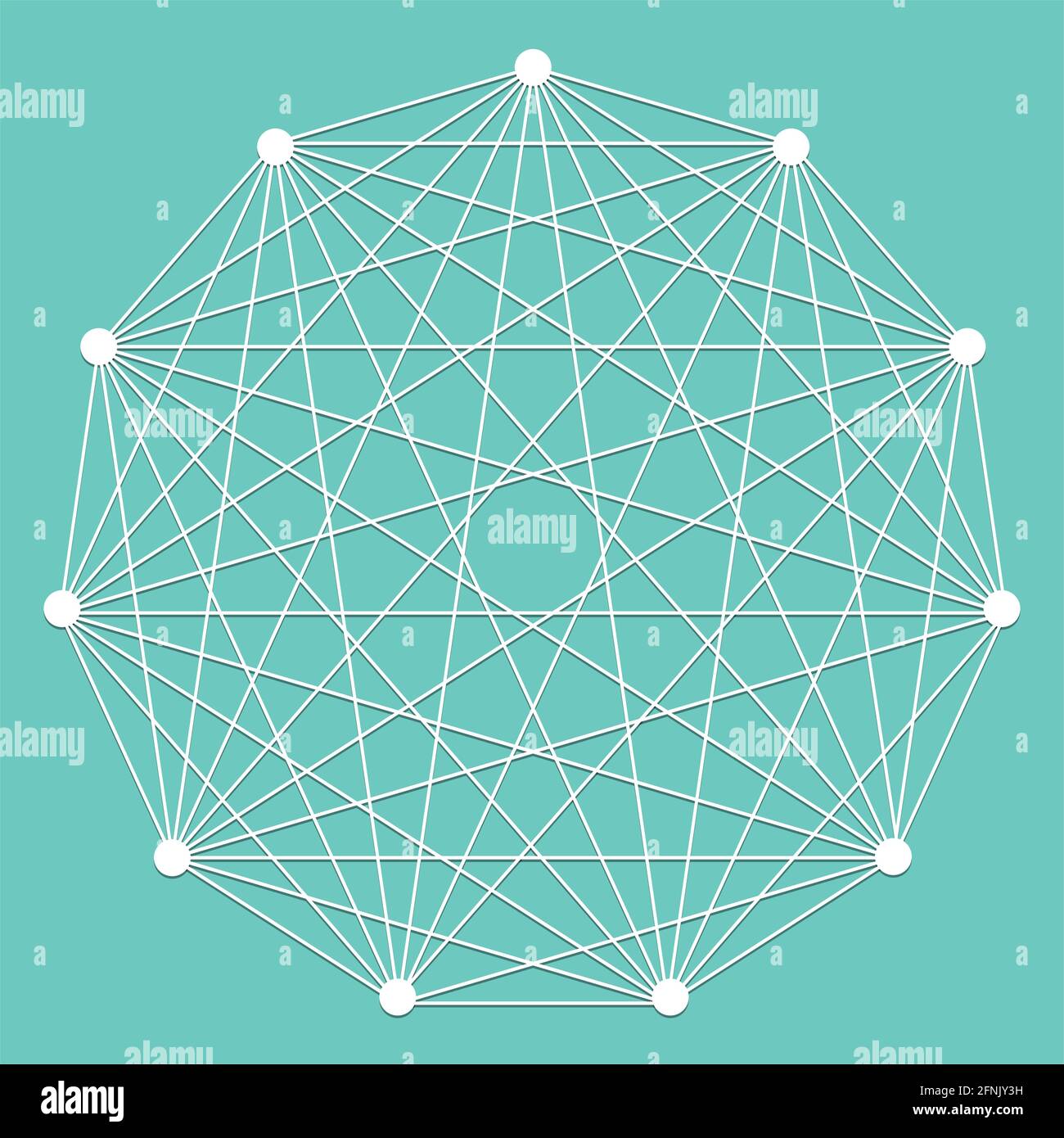 Interlocking, interconnect polygon shape, elemenet – Stock vector ...