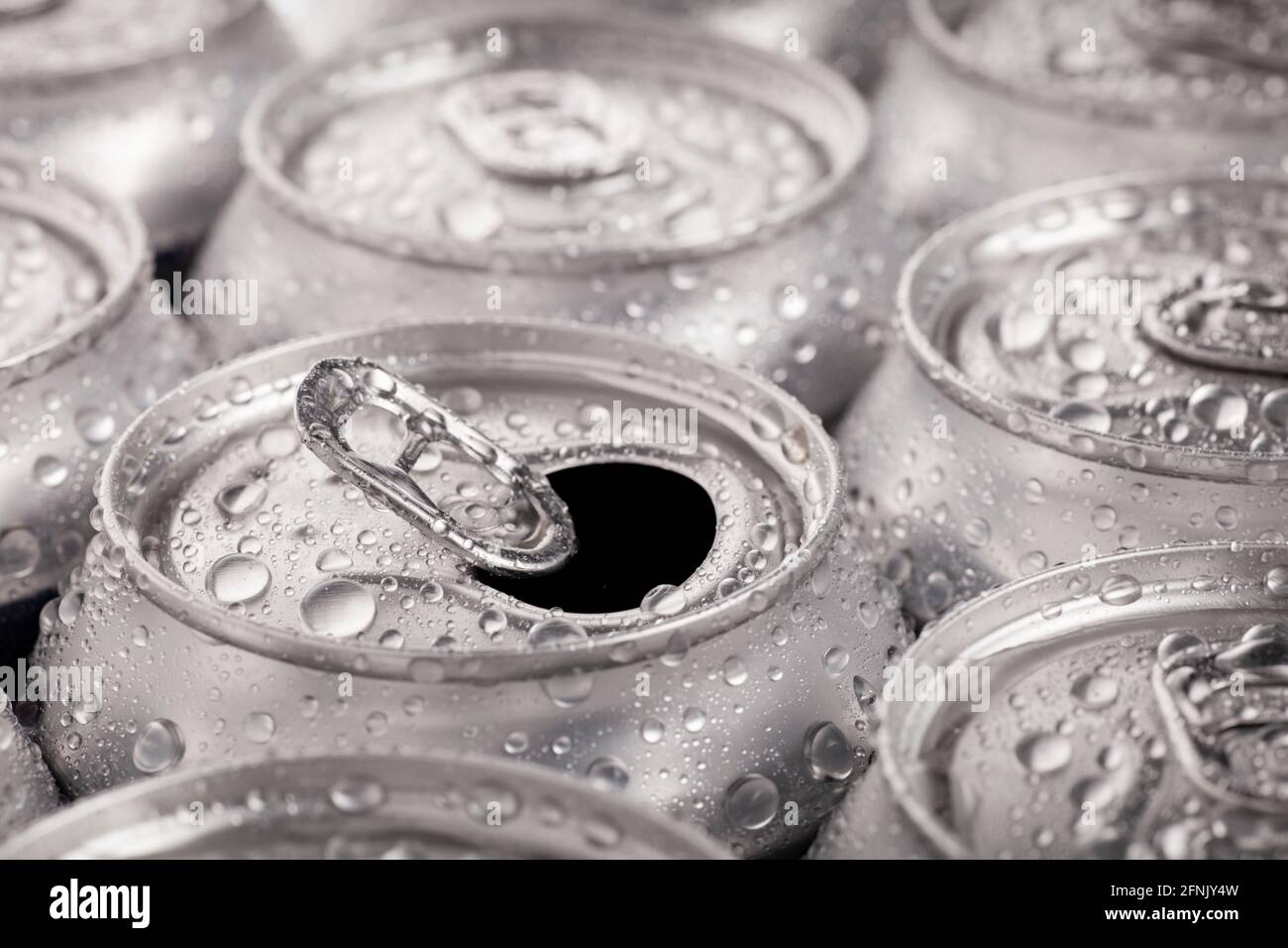 Cold drink cans with condensation Stock Photo - Alamy