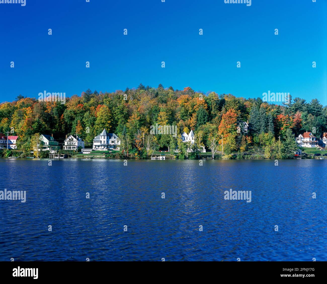 2004 HISTORICAL FALL FOLIAGE LAKE FLOWER LAKE SARANAC ADIRONDACKS STATE ...
