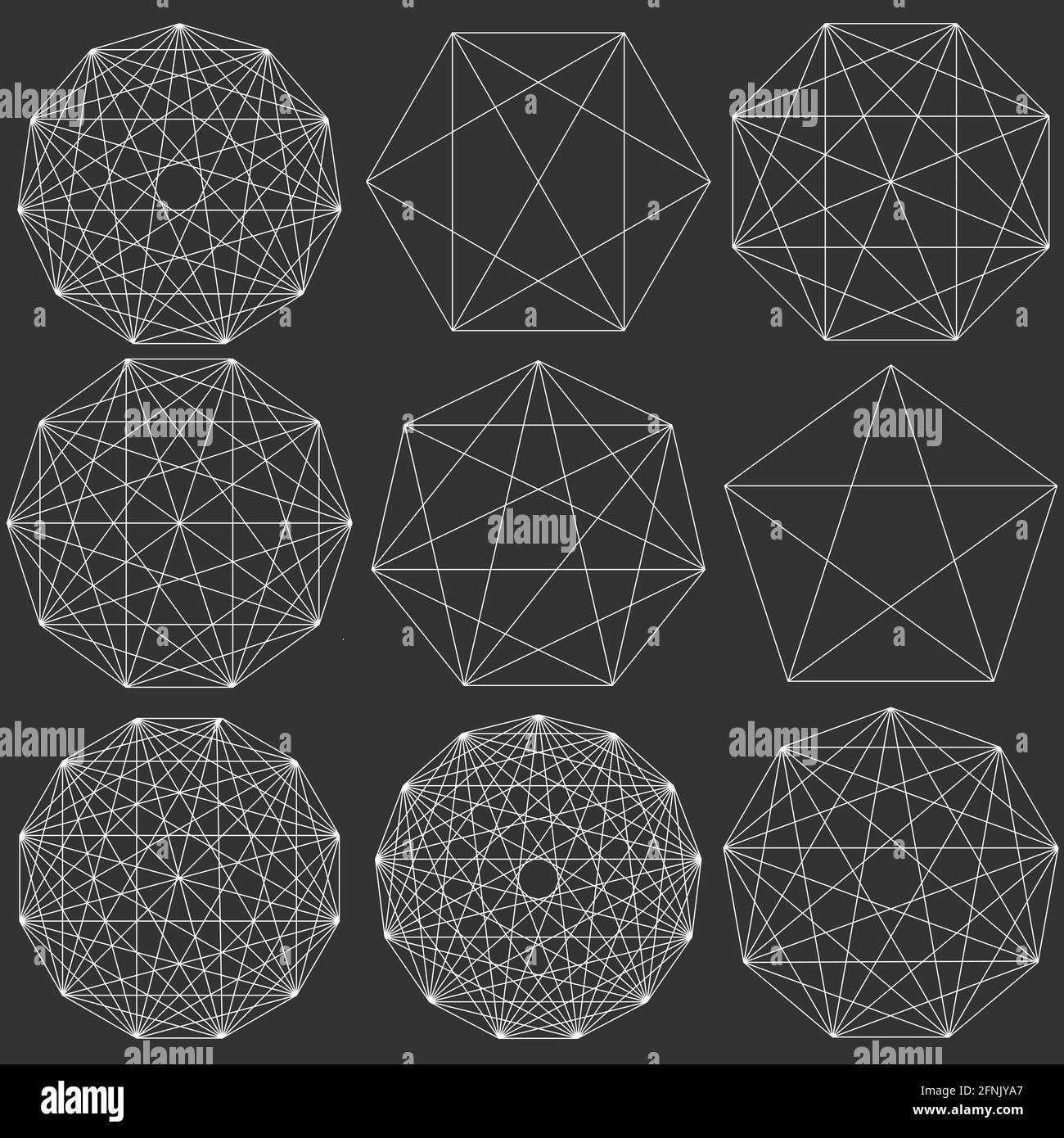 Interlocking, interconnect polygon shape, elemenet – Stock vector ...