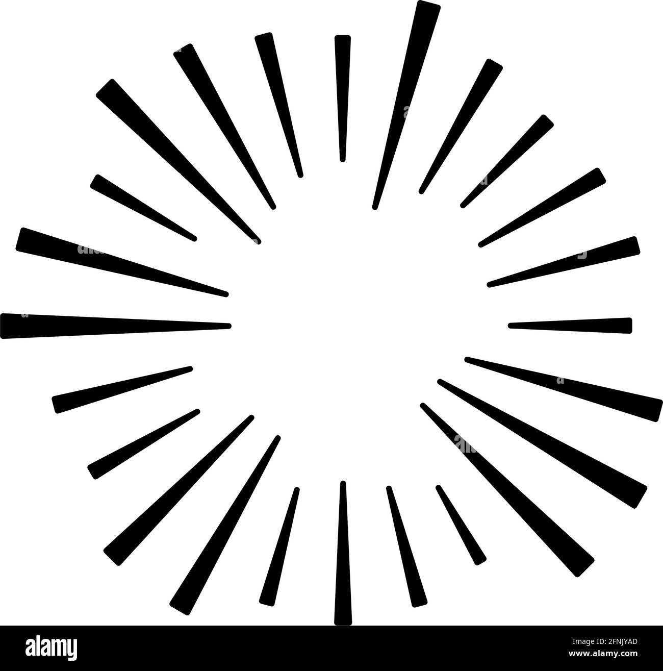 radial circular lines geometric element – Stock vector illustration ...