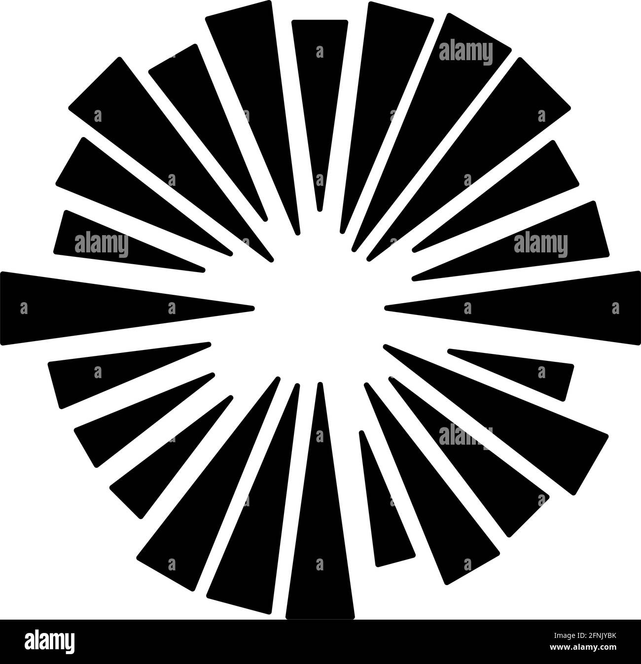 radial circular lines geometric element – Stock vector illustration ...