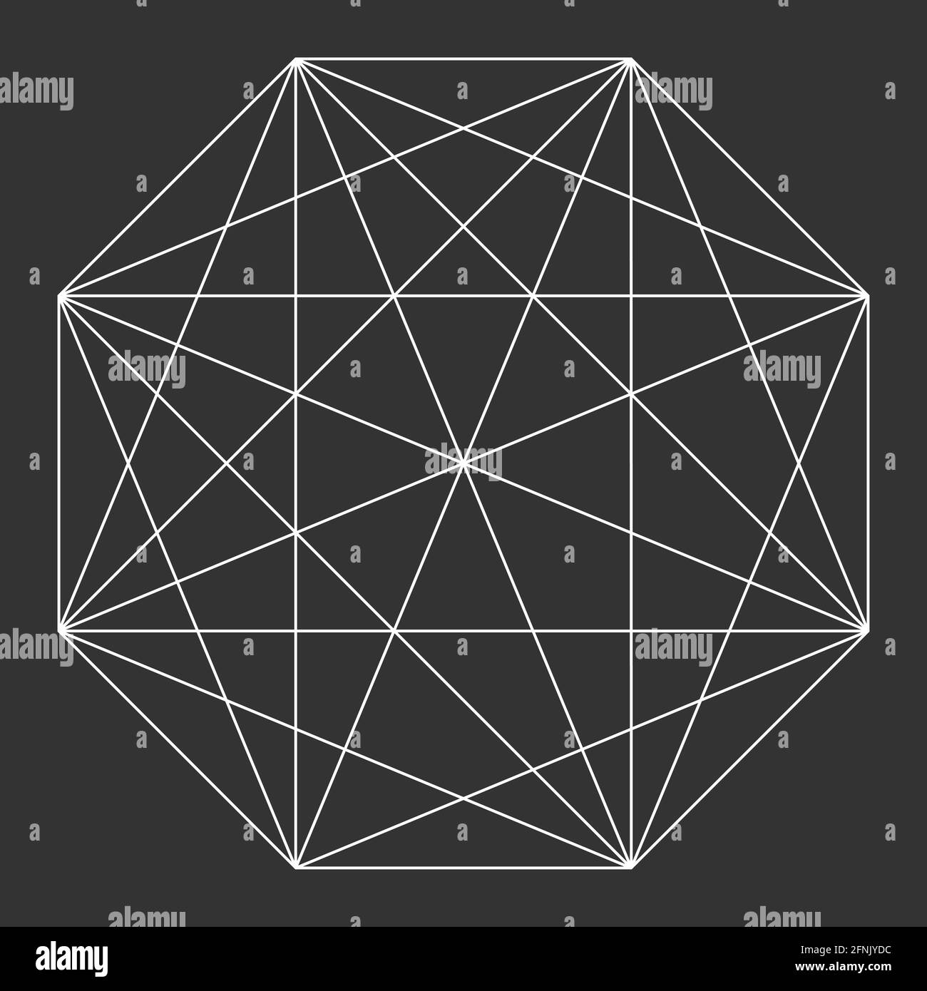 Interlocking, interconnect polygon shape, elemenet – Stock vector ...