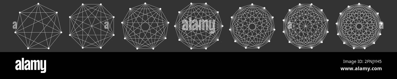 Interlocking, interconnect polygon shape, elemenet – Stock vector ...